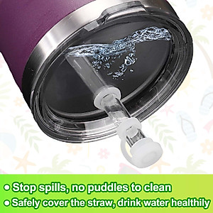 AIERSA 3Pcs Spill Stopper for YETI Cup Straw Lid, and 3Pcs Straw Cover Cap Toppers Suitable for Yeti Cup Accessories for 20, 16, 24, 25, 26, 35,42 oz Tumbler, Silicone, Leak Proof