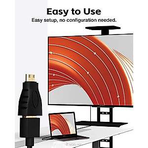 VCE Mini HDMI to HDMI Adapter, 4K HDMI Female to Mini HDMI Male Adapter, Gold Plated Connector Compatible with Raspberry Pi, Camera, Camcorder, DSLR, Tablet, Video Card