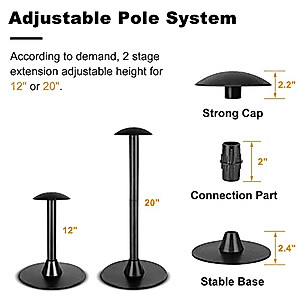 TBTeek Grill Griddle Cover Support Pole for Outdoor Small BBQ Gas Grill Table Covers, Prevent Water Pooling and Collecting Debris, Fits All inch Blackstone Weber Char-Broil Outdoor Grill Rack Covers