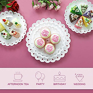 IMILLET Cupcake Stand, Cupcake Holder Dessert Stand White Cake Stand 3 Tiered Tray Stand Plastic Reusable Cupcake Tower for Wedding Birthday Baby Shower Tea Party Decorations (2 Pack Large)