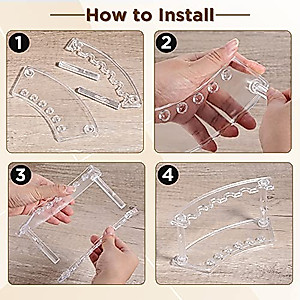 Chinco Plastic Pen Holder Clear Display Stand 6-Slots Pen Display Stand Eyebrow Pen Stand Makeup Brush Rack Organizer for Home Office Desk School Supplies, Vertical (10 Pieces)