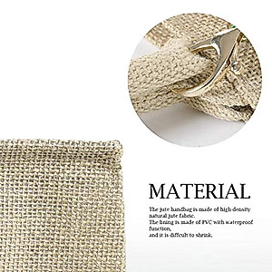 TANOSII Straw Beach Bag For Women Jute Handbag Handmade Woven Tote Bag With Pom Pom Tassel Large Khaki