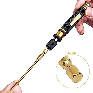 GoHobby Hex Head Allen Wrench Drill Bit Set 1.5mm 2.0mm 2.5mm 3.0mm Hex Nut Driver Bits for M4 M5 Lock Nuts Compatible with Electric Screwgun Power Drill RC Hobby Tools Kit