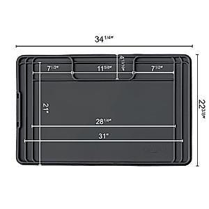 Croc Liner Under Sink Mat Waterproof Cabinet Liner for Kitchen and Bathroom Cabinets, Utility Mat (Cool Grey)
