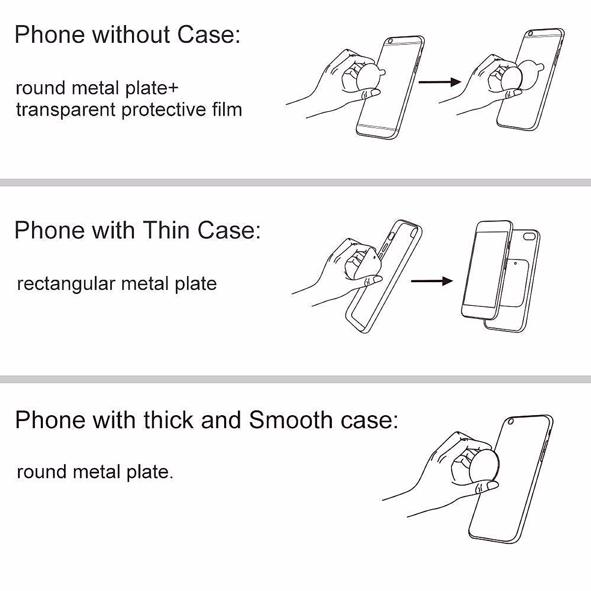 Magnetic Phone Mount 4 Pack. Black Flat Cell Phone Holder for Car Dashboard, Wall, Truck. Universal Stick on iPad Wall Magnet Mount for Tablets. Wall Low Profile Magnetic Car Mount for iPhone.