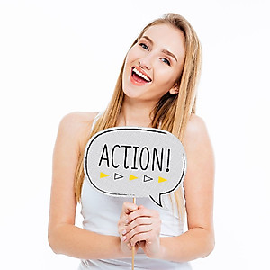 Big Dot of Happiness Movie - Hollywood Party Photo Booth Props Kit 20 Count