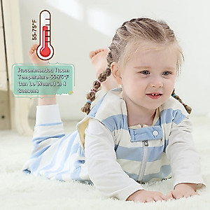 MICHLEY Unisex Baby Wearable Blanket Autumn Winter Toddler Sleeveless Sleeping Bag with Feet,Huanxiong,3-5T