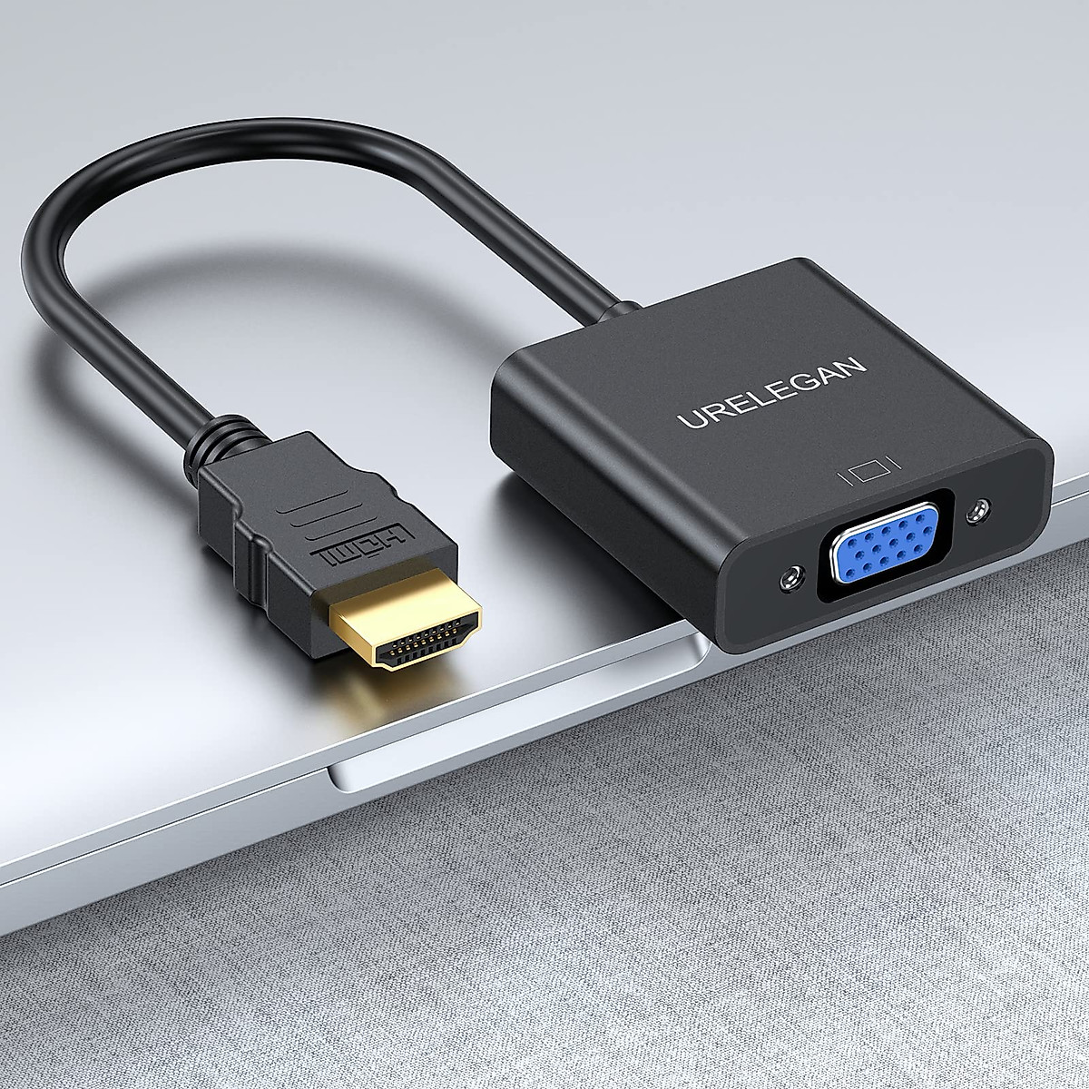 URELEGAN HDMI to VGA Adapter 5-Pack, Computer HDMI to VGA Monitor (Male to Female) Adapter 1080P@60Hz for Computer, Desktop, Laptop, PC, Monitor, Projector, HDTV, Roku, Xbox and More