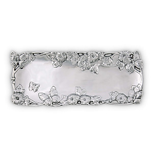 Arthur Court Designs Aluminum Butterfly - Small Oblong Tray 19 inch x 7.5 inch