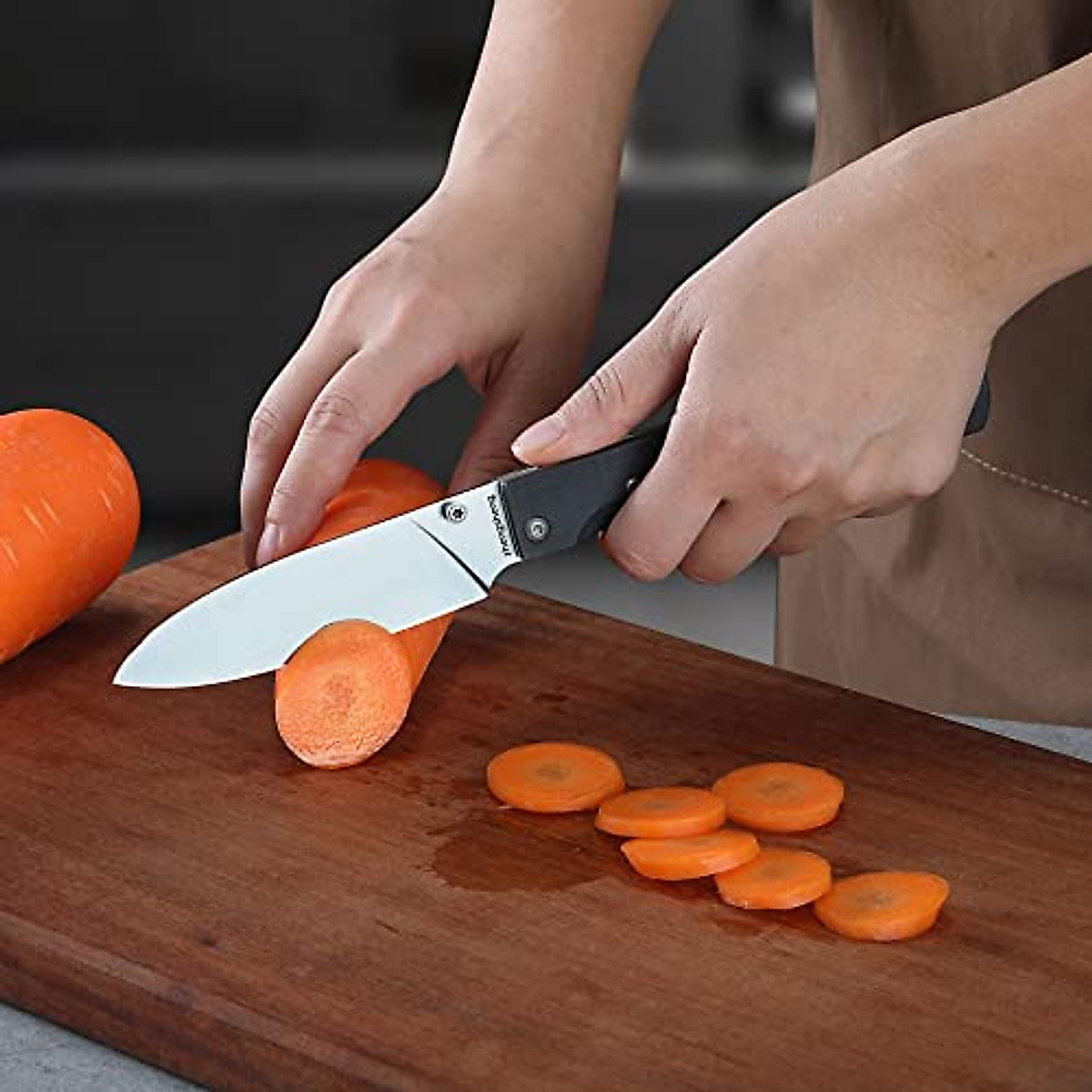 ZhengSheng 4.5" Folding Utility Knife 440A Stainless Steel Blade G10 Handle Pocket Foldable Fruit knife peeling knife for Outdoor Camping Activities