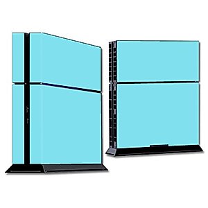 MightySkins Skin Compatible with Sony Playstation 4 PS4 Console wrap Sticker Skins Solid Baby Blue