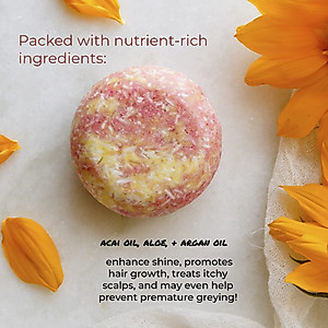 Suds & Co. Solid Shampoo Bar, Zero Waste Shampoo, Natural Shampoo Bar Soap, Sustainable, Eco-Friendly Hair Care - Sunkissed, 3.0 Ounce