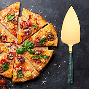 Stainless Steel Pizza Grill Turner Butter Slicer Stainless Steel Pizza Peel Pizza Tart Icing for Cookies Flatware Pie Server Kitchen Tool Stainless Steel Ceramic Cake Metal