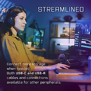 compatily LV22 16TB USB-C 10Gbps External HDD and HUB – Enterprise Hard Drive for Professional Media Creators and Work from Home Office Professionals