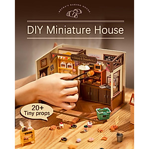 Rolife Miniature House Kit for Beginners-1:20 DIY Miniature Dollhouse Kit with LED Lights-Tiny House Crafts for Adults-Birthday Gifts Hobbies for Women and Men
