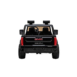 DAKOTT GMC Sierra Denali HD Two Seater 12 Volt Ride-On Truck w/ 2.4G Remote Control, LED Lights, Horn, Music, MP3/USB, Storage Box, Spring Suspension, Electric Vehicle for Kids .