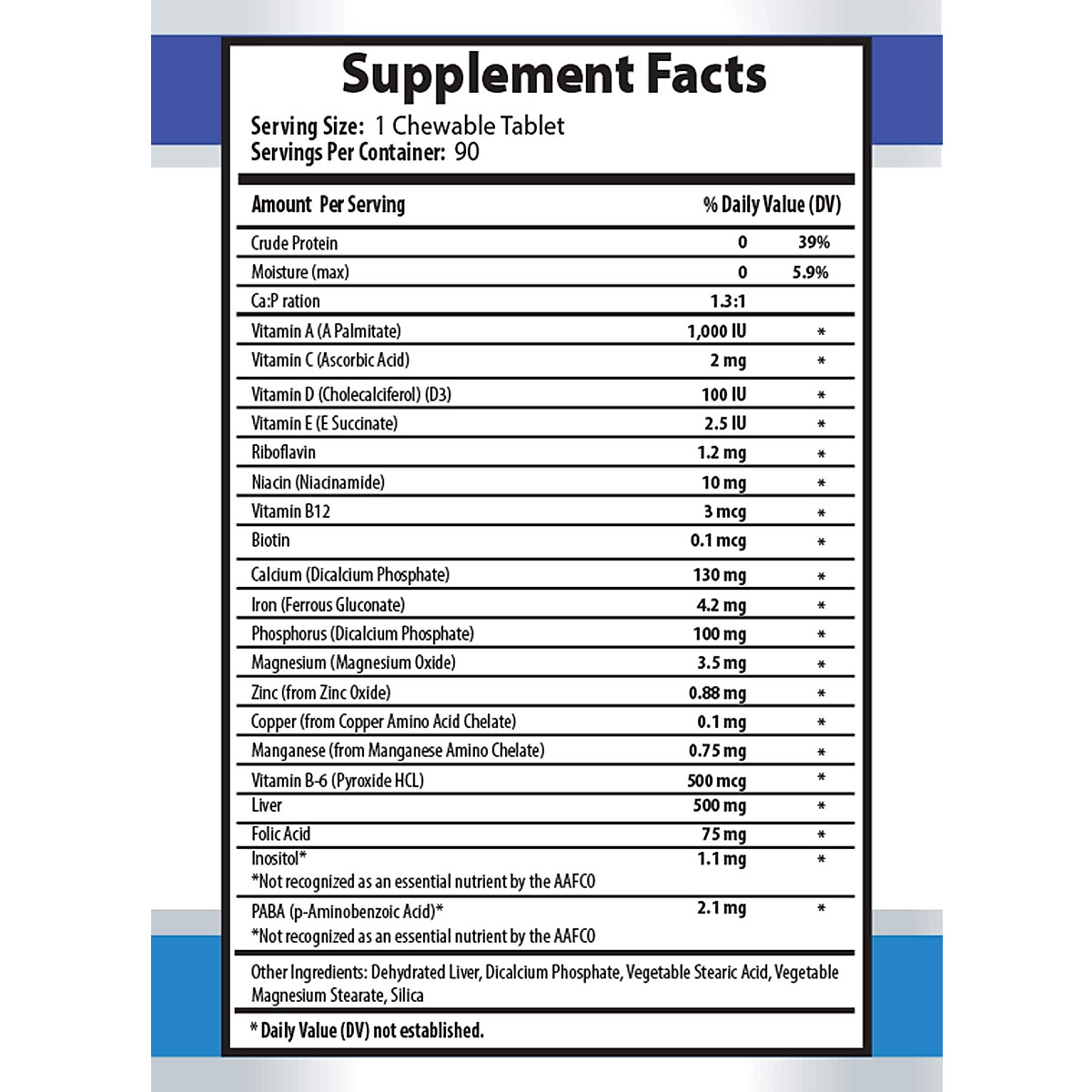 Dog Skin and Coat Supplements - Dog Ultra Vitamins - Minerals - Essential NUTRIENTS - Premium and Natural - Vitamin c for Dogs - 1 Bottle (90 Chews)