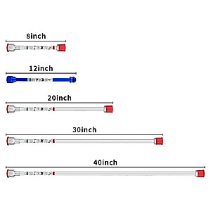 Spray freely 5-Piece Set of Extension Poles,Airless Spray Gun Tip Extensions,Airless Paint Sprayer Gun Tip Extension Pole,for Airless Paint Gun Wand (8in 12in 20in 30in 40in)