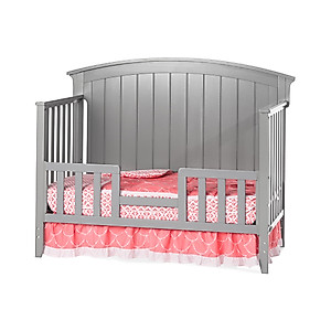Child Craft Toddler Guard Rail Converts Delaney and Penelope Cribs into Toddler Bed, Made of Pinewood, Baby Safe Non-Toxic Finish (Cool Gray)