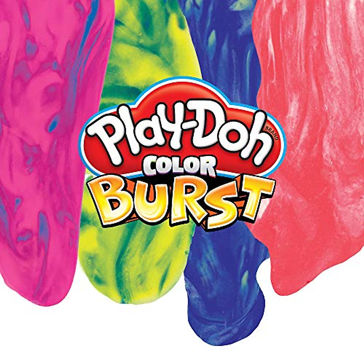 Play-Doh Color Burst Bright Pack of 4 Non-Toxic Colors, 2 Oz Cans