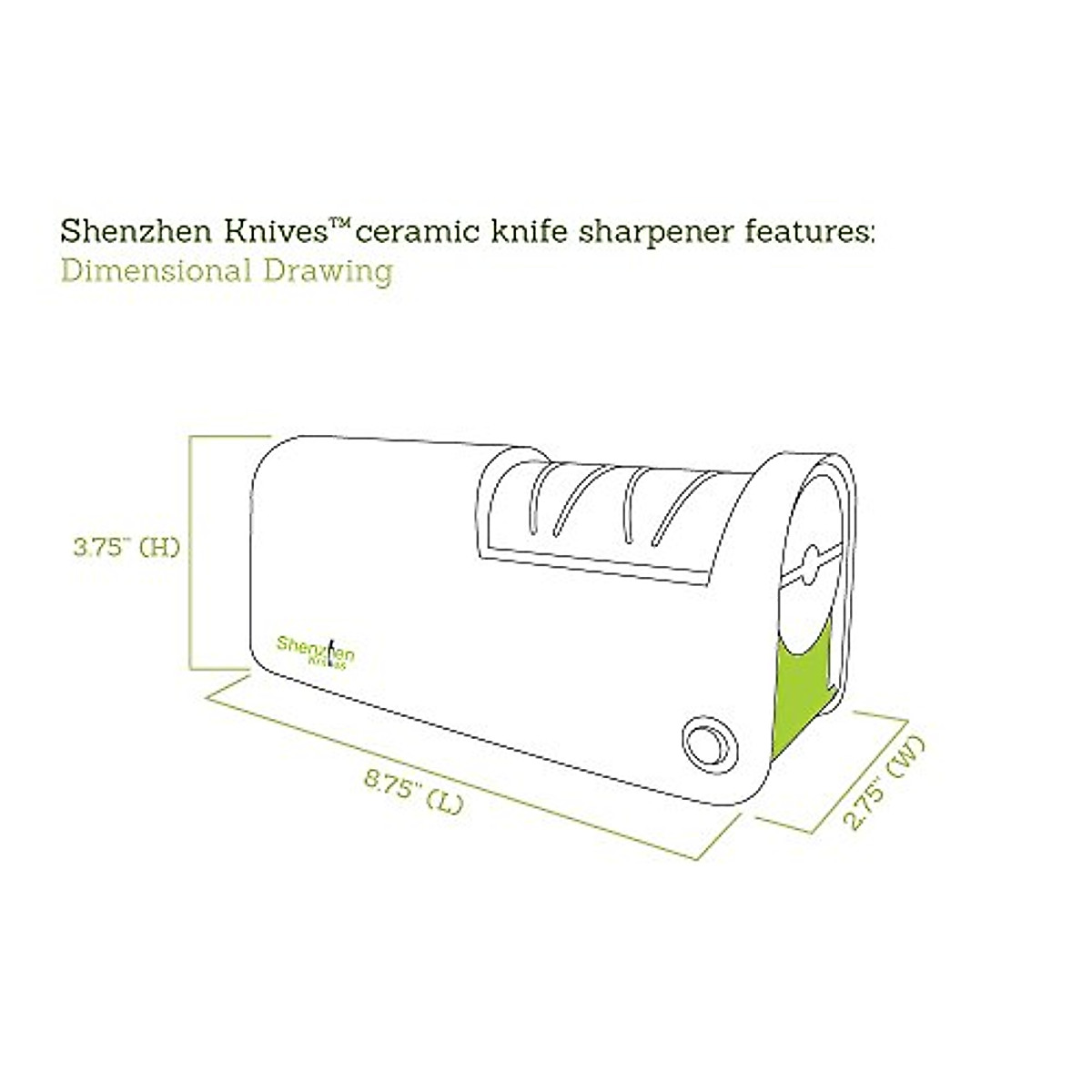 Shenzhen Knives | Electric Knife Sharpener Tool for Ceramic Stainless-Steel Knives | Best Diamond Grinding Stone | Professional Honing Wheel | 2-Stage Sharpening Fine Coarse | Kitchen Knife Sharpener