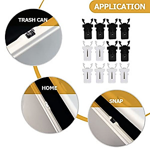 ULTECHNOVO Trash Can Lock 40pcs Garbage Can Switch Buckles Self- Locking Waste Bin Press Switches Replacement Push-Type Switch Lock(Black and White)