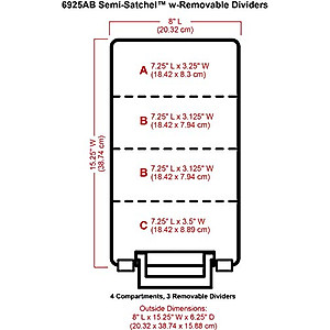 ArtBin 6925AB Semi Satchel with 3 Removable Dividers, Portable Art & Craft Organizer with Handle, Clear & ArtBin 6934AB Marker Storage Satchel with Marker Organizer Tray, Art & Craft Organizer, Clear