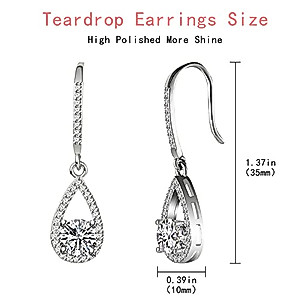 Bridesmaids Gift I Couldn't Say I Do Without You Teardrop Wedding Earrings Cubic Zirconia Dangle Drop Earring Bridesmaid Proposal Gifts Set of 6