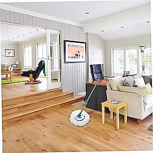 Outanaya Mop Replacement Head Mop Head Commercial Mop Handle Automatic Mop Heads 360° Head Floor Cleaner Mop Cleaning Head for Mop Floor Mops Replacement Mop Head Cotton Thread