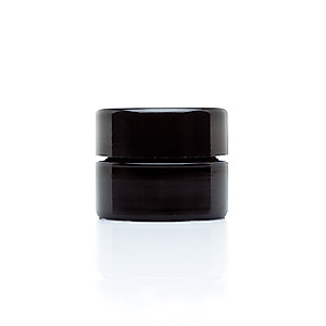 Infinity Jars Classic Black Glass Jar 5 ml (.17 fl oz) Ultraviolet Airtight Smell Proof, Refillable Container, Screw top Jar for Long term storage Coffee, Spices, Tea, Dried Goods Jar for Kitchen