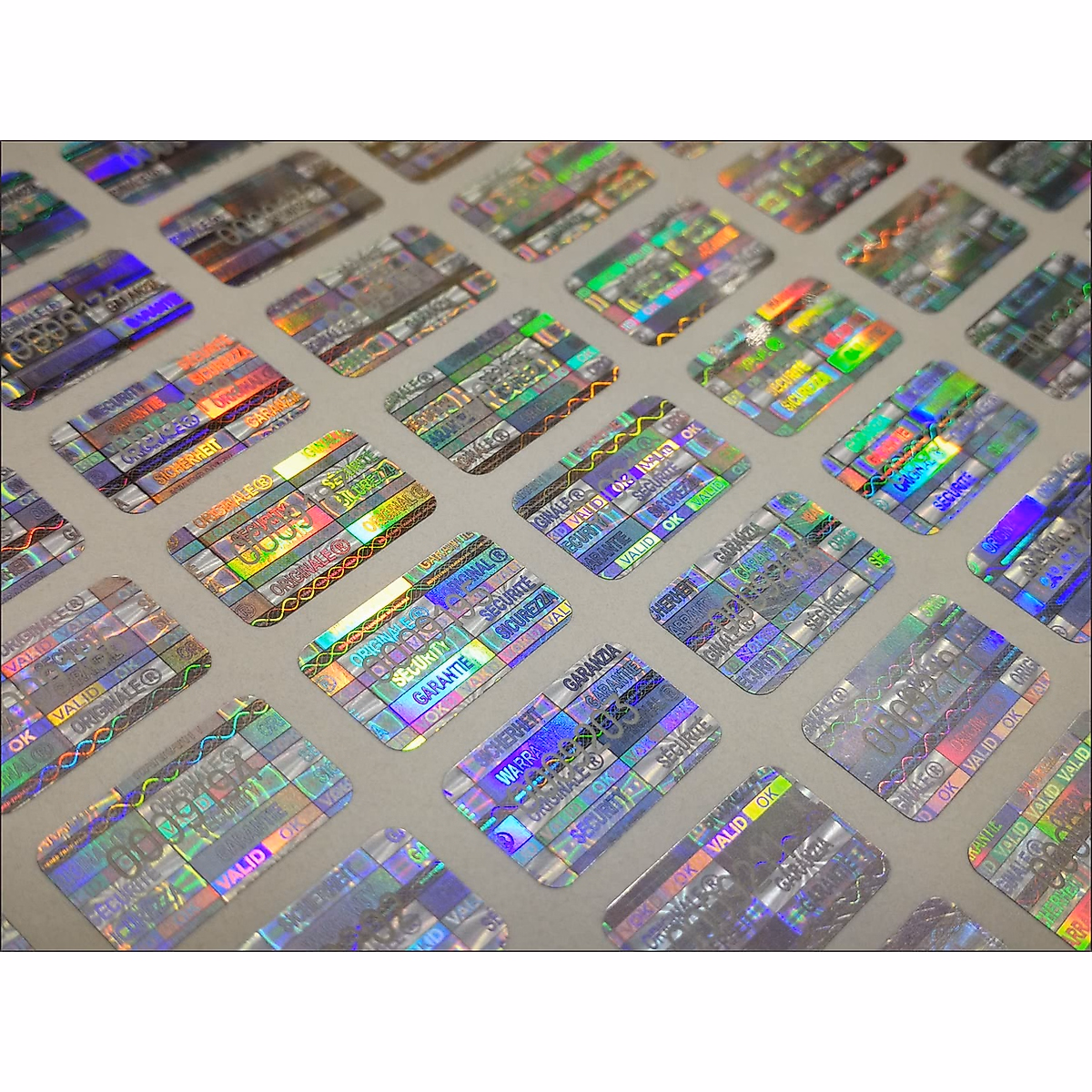 Holomarks 200 pcs Hologram Labels with Serial Numbers, Warranty Stickers Seals .63 x .39 inch