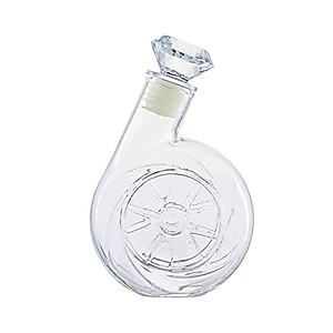 NIASKI Glass Whiskey Decanter,Lead-Free Crystal Decanter&Glass for Scotch Bourbon Vodka, for Wedding Party Bar,500ml