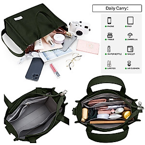 KALIDI Tote Bag Women Large Corduroy Bag Fashion Crossbody Shoulder Tote with Zipper Pockets Women Handbag Big Hobo Purse