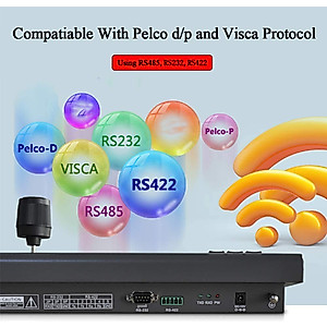 Hsility PTZ Controller with VISCA/PELCO D/P PTZ Joystick with RS485,RS442,RS232 for Video Conference Camera and PTZ Camera