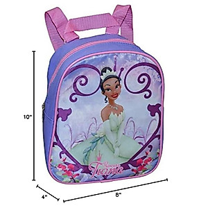 Ruz Princess Tiana Little Girl 10 Inch Mini Backpack (Purple-Pink)