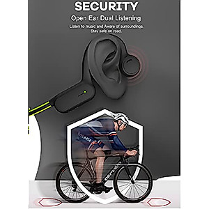 Pinetree Open Ear Headphones, Wireless Bone Conduction Headphones Bluetooth Headphones, Bluetooth 5.0 Headset with Mic for Working Sport Jogging Running Driving Cycling Hiking Indoor and Outdoor, Grey