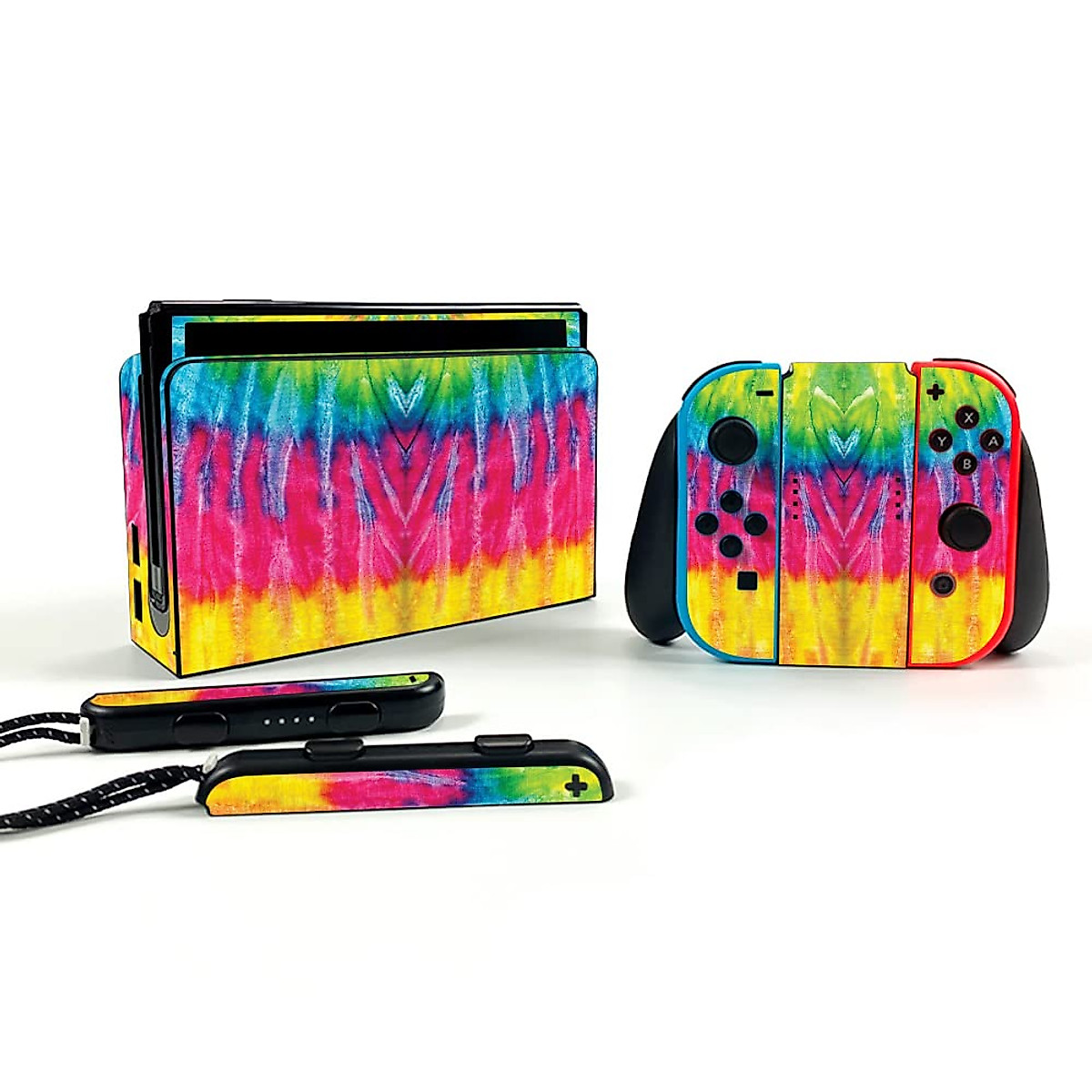 MightySkins Skin Compatible with Nintendo Switch OLED - Tie Dye 2 | Protective, Durable, and Unique Vinyl Decal wrap Cover | Easy to Apply, Remove, and Change Styles | Made in The USA