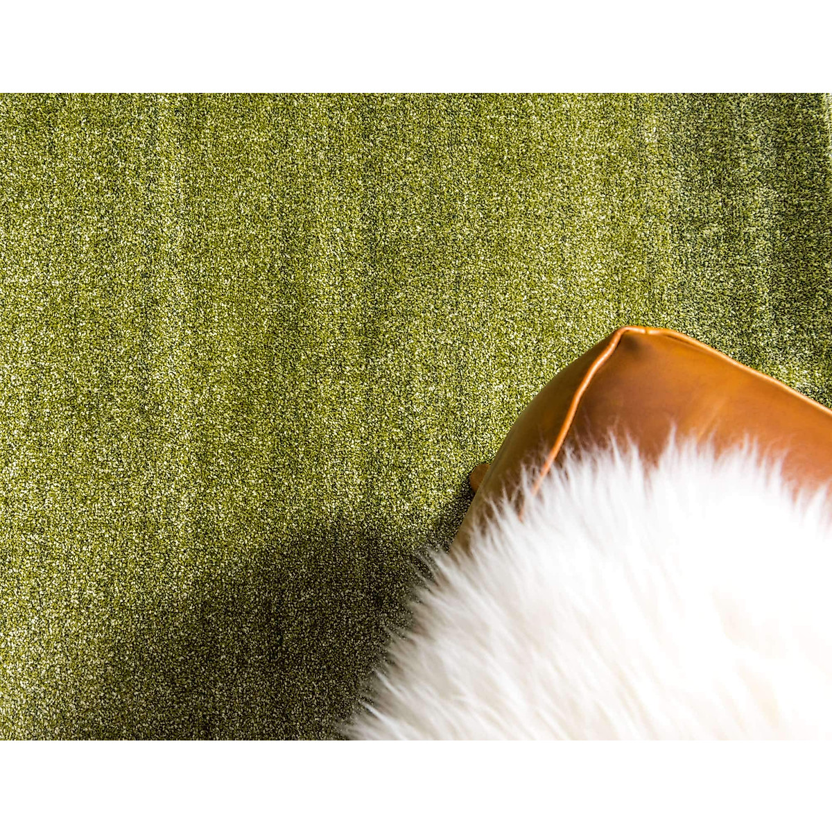 Unique Loom Del Mar Collection Area Rug - Sarah (7' 1" x 10' Rectangle, Light Green/ Ivory)