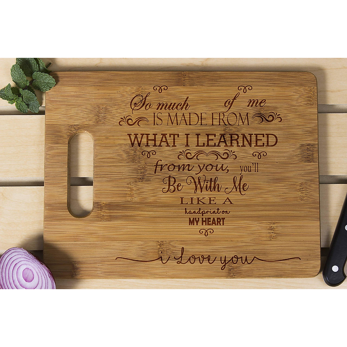 Mother's Day Git, Laser Engraved Cutting Board For mom, So much of me Chopping board-Gift for Mom, Mothers day Gift,Mom's kitchen