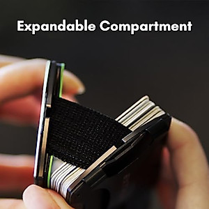 Extremus Mens Wallet, Slim Tactical Wallet with Money Clip and Credit Card Holder, Minimalist Front Pocket Wallet for Men, Rfid Blocking Wallet, Black