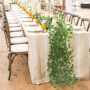 AITISOR 24 Pack Fake Ivy Leaves Artificial Ivy Garland Greenery Garlands Hanging Plant Vine for Wedding Wall Party Room Astethic Stuff Decor