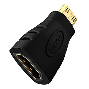 VCE Mini HDMI to HDMI Adapter, 4K HDMI Female to Mini HDMI Male Adapter, Gold Plated Connector Compatible with Raspberry Pi, Camera, Camcorder, DSLR, Tablet, Video Card