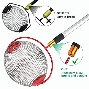 Cooltop Medium Nut Gatherer, Nut Picker Rolling Acorn Picker Upper,Adjustable Lightweight Outdoor Manual Tools,Collect Walnuts,Acorns,Hickory Nuts,Golf with 1Gallon(Medium)