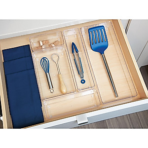 iDesign Recycled Plastic Drawer Organizer Solution – 6” x 9” x 2", Clear Bin