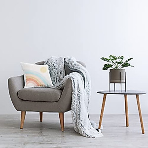 Stupell Industries Retro Rising Sun Pastel Arch Rainbow Design by Daphne Polselli Throw Pillow, 18 x 18, Multi-Color