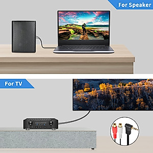 Poyiccot 3.5mm to RCA Cable, 3.5mm to 2RCA Female Audio Cable, RCA to Aux Cable Hi-Fi Sound RCA Stereo Audio Cord Gold Plated RCA Y Splitter Cable for MP3 Tablet Computer Speaker 25cm/0.8ft