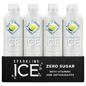 Sparkling Ice, Lemon Lime Sparkling Water, Zero Sugar Flavored Water, with Vitamins and Antioxidants, Low Calorie Beverage, 17 Fl Oz (Pack of 12)
