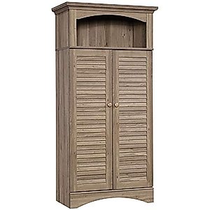Sauder Harbor View Storage Cabinet, Salt Oak finish