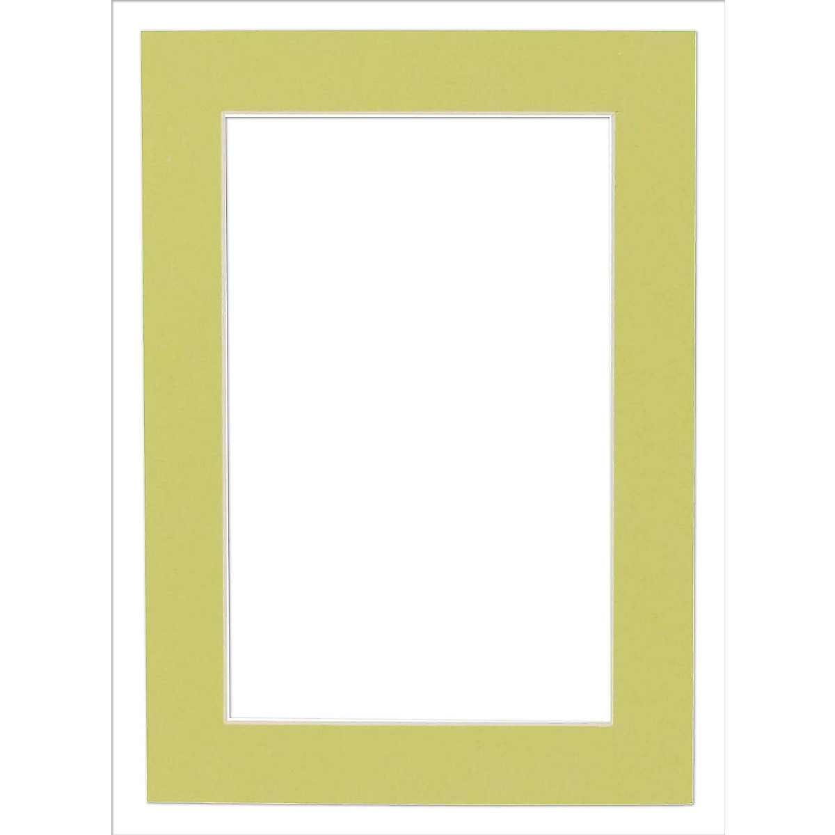 12x18 Mat Bevel Cut for 11x15 Photos - Acid Free Pistachio Green Precut Matboard - For Pictures, Photos, Framing - 4-ply Thickness