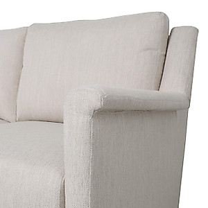 Christopher Knight Home Dupont Contemporary 3 Seater Fabric Sofa, Beige and Espresso